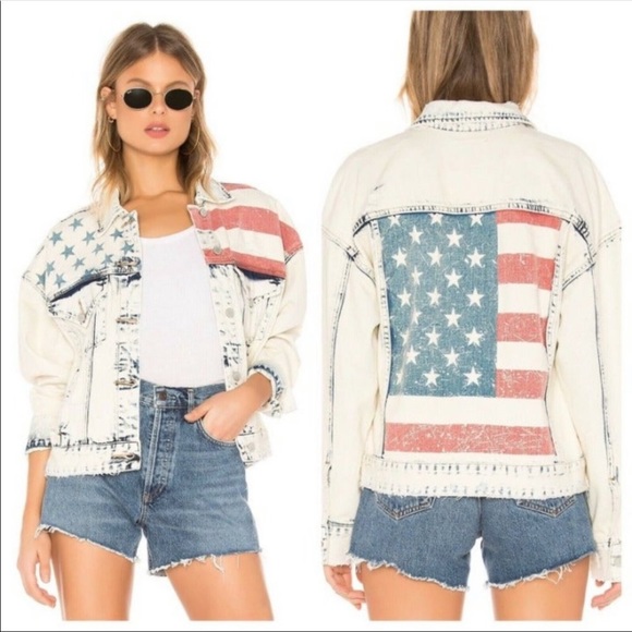 Blank NYC | Jackets & Coats | Blank Nyc American Flag Denim Jacket ...